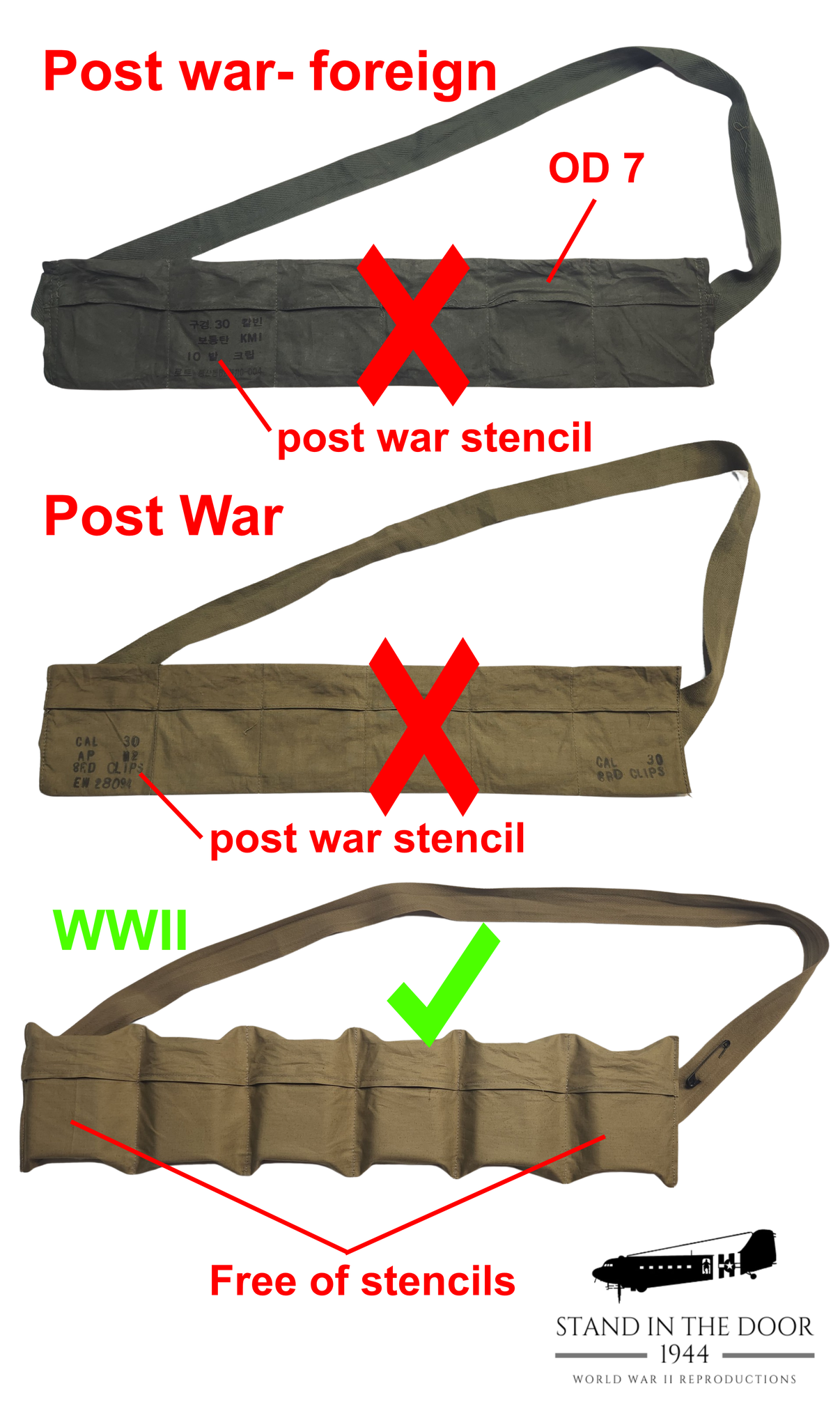 Bandoleer- Original Material – Stand In The Door 1944