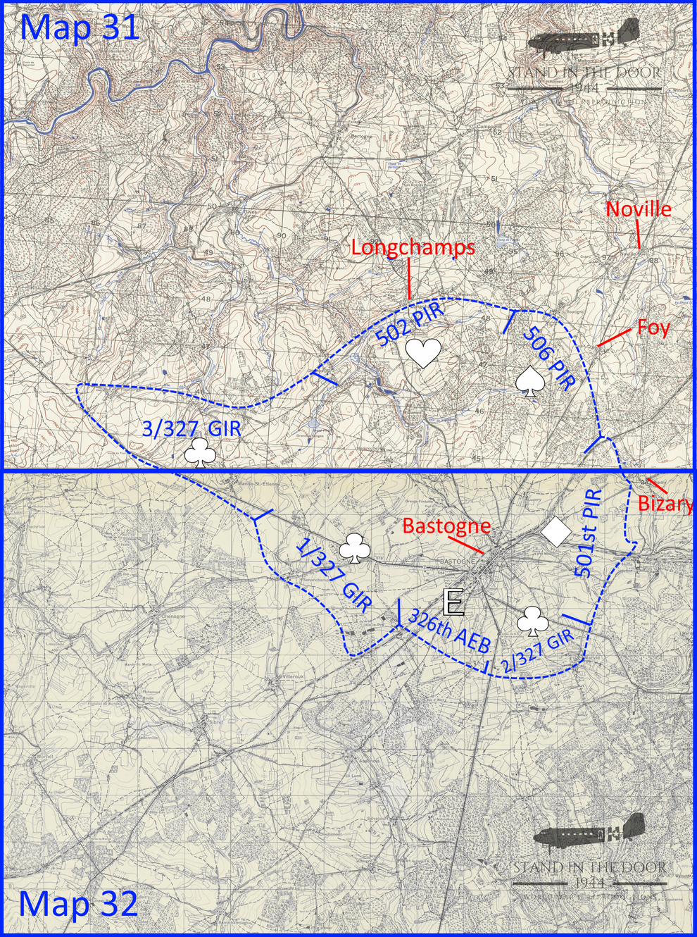 Bastogne Map- St Hubert (Map 31) – Stand In The Door 1944