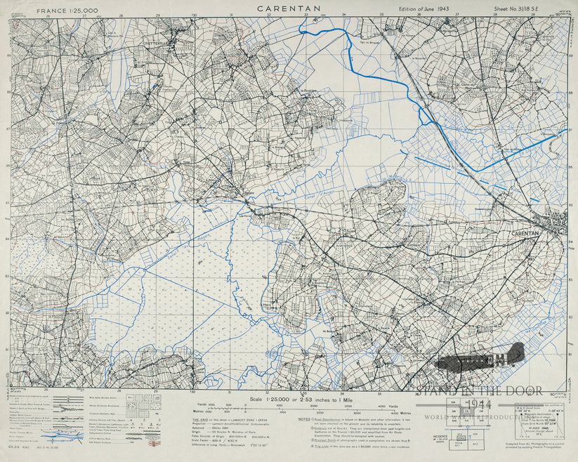 Normandy Map 2- Carentan – Stand In The Door 1944