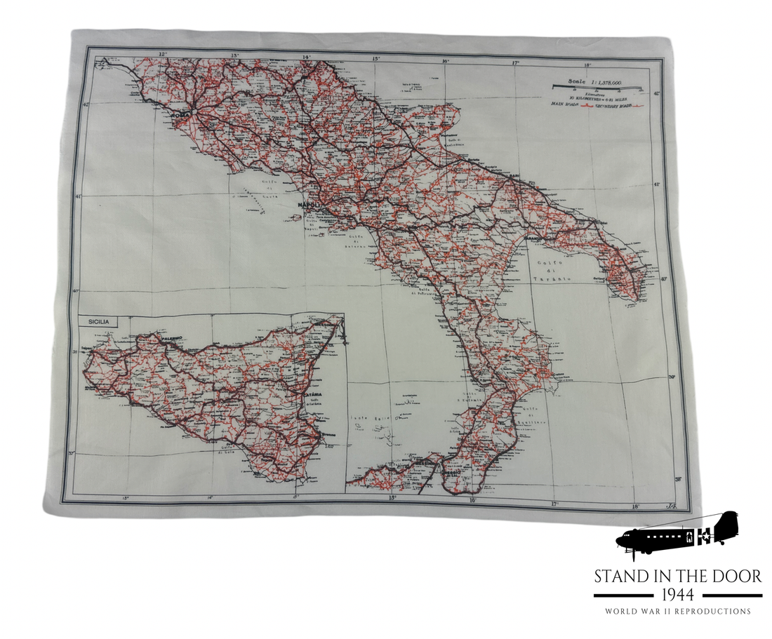 "Silk" Escape Map- Italy/Sicily – Stand In The Door 1944