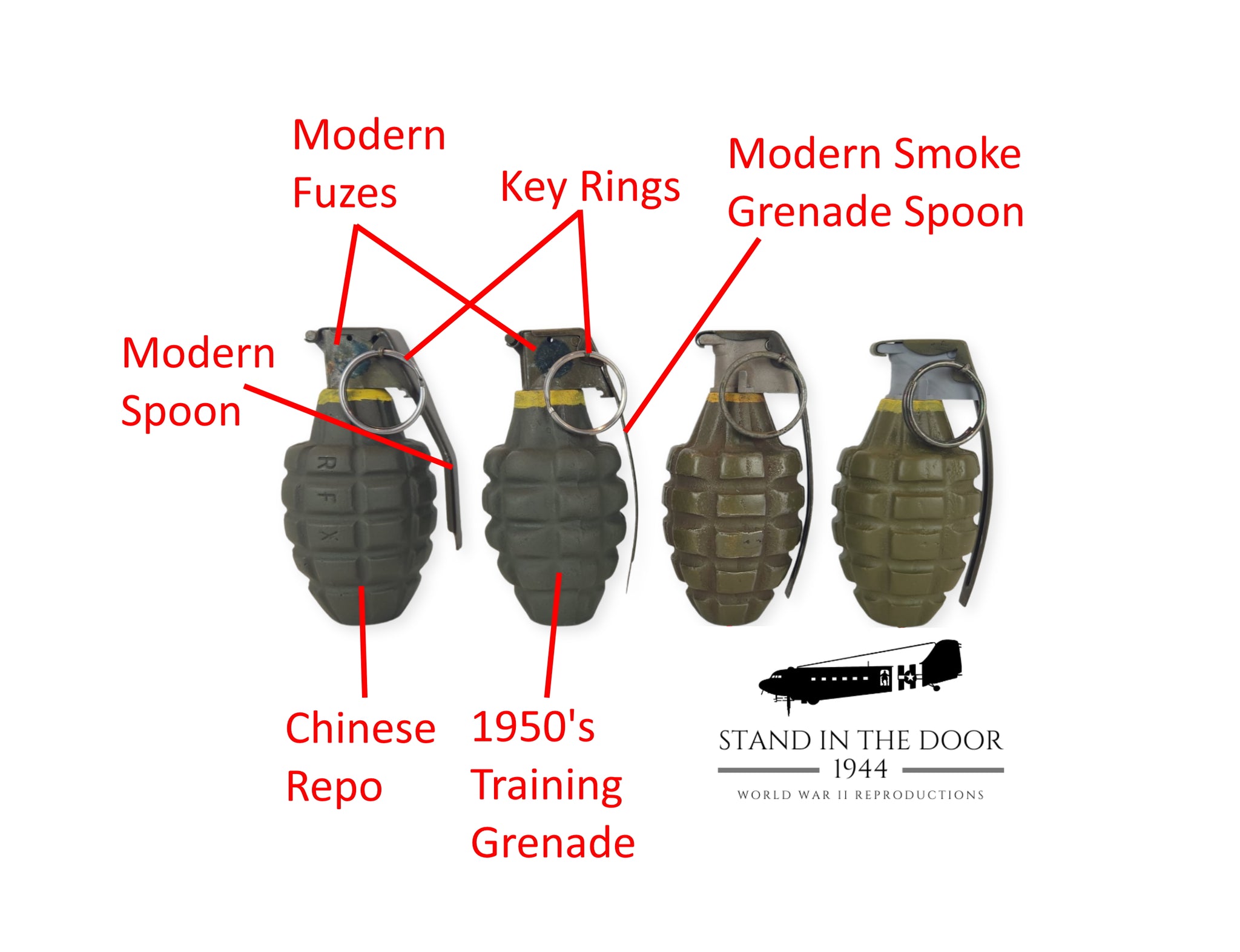 Replica MKII Hand Grenade (Olive Drab) – Stand In The Door 1944