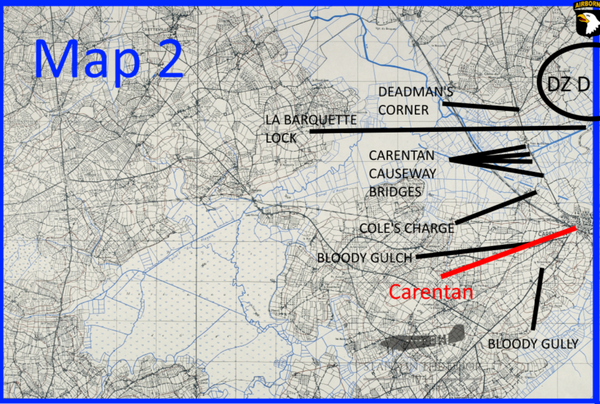 Normandy Map 2- Carentan – Stand In The Door 1944